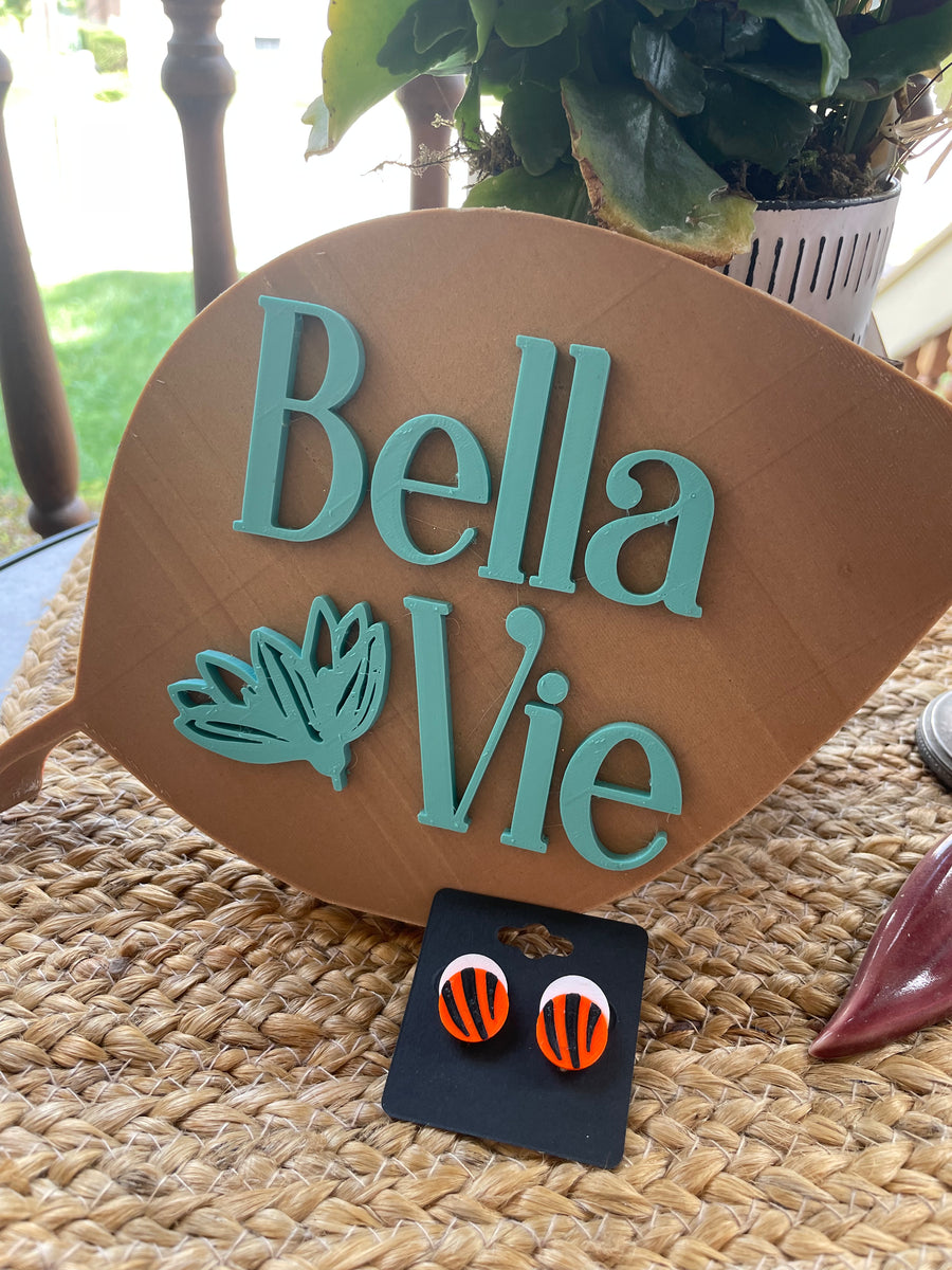 Bengals 2-color post earrings – Bella Vie Jewelry
