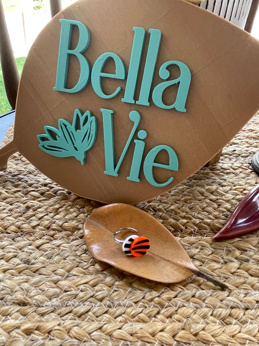 Bengals 2- Color Adjustable Ring – Bella Vie Jewelry